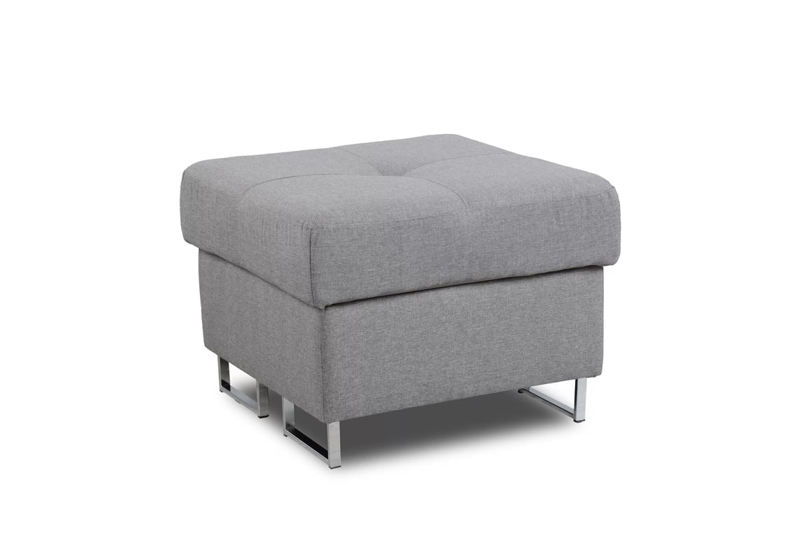 Puf tapițat Annabelle Mini - picioare cromate | Mobilier Bogart